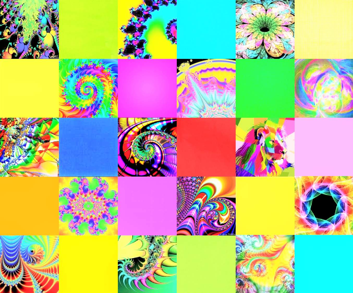 Solve FRACTAL COLORBLOCK jigsaw puzzle online with 72 pieces