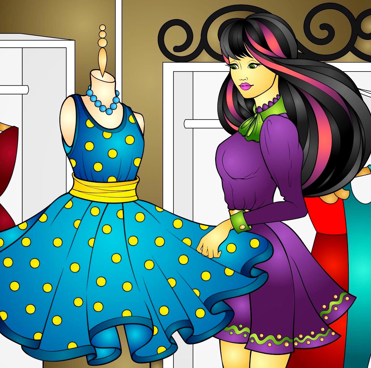 Solve Fashionable girl jigsaw puzzle online with 100 pieces