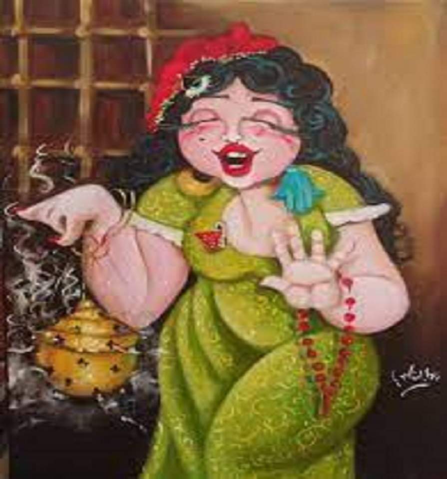 Solve Riham Elshamy Artwork jigsaw puzzle online with 196 pieces