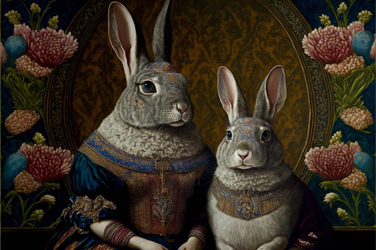 Solve bunnies jigsaw puzzle online with 40 pieces