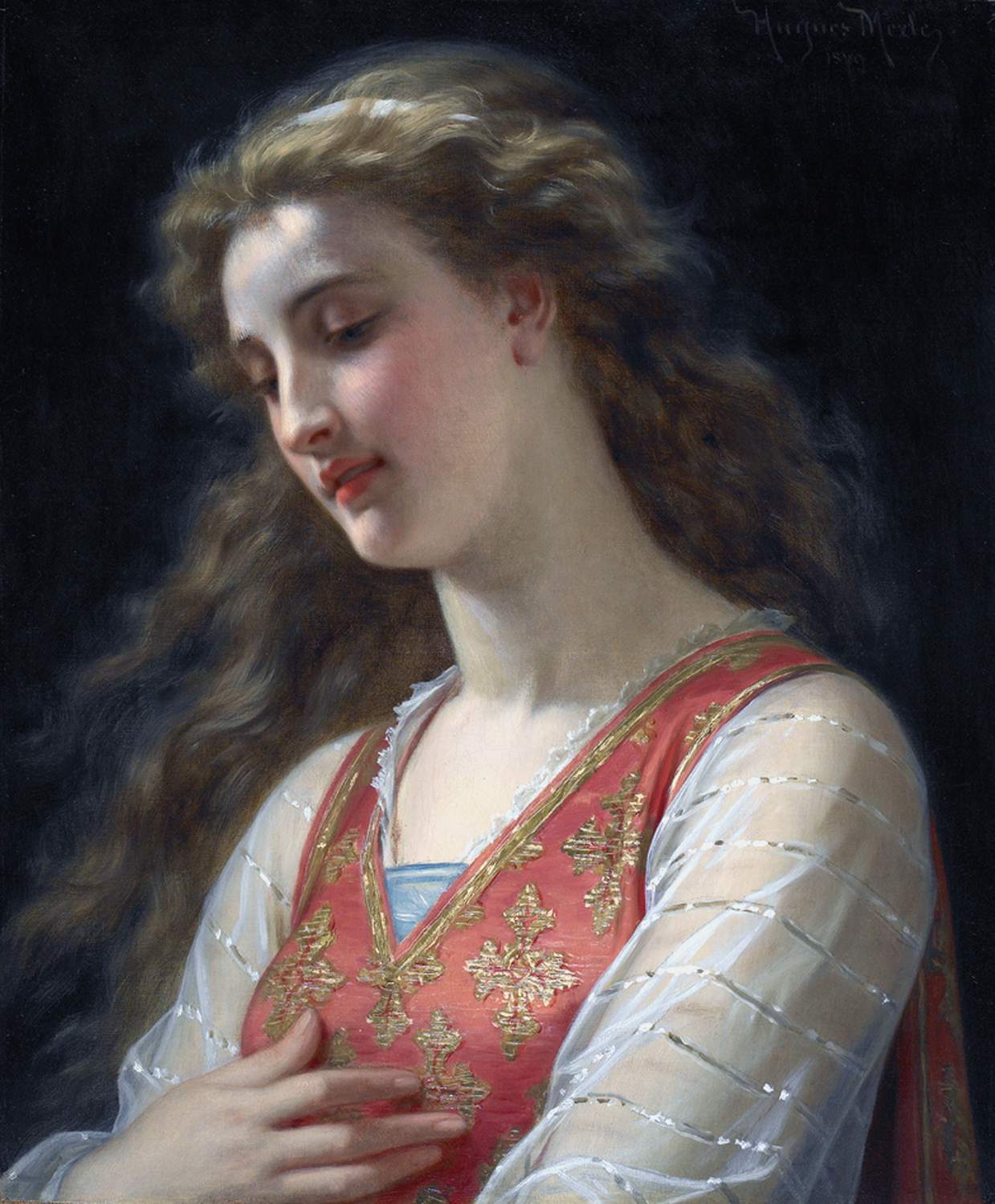 Solve Hugues Merle (1823-1881) - Girl of Etretat, 1879 jigsaw puzzle ...