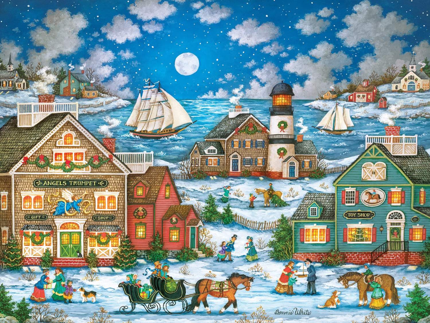 Solve Christmas Village #1 jigsaw puzzle online with 88 pieces