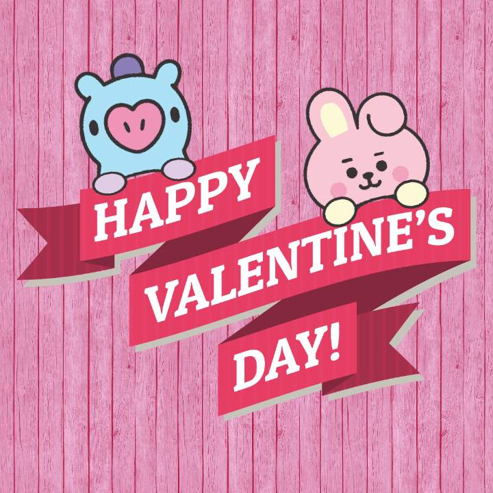 Solve Valentine's BT21 jigsaw puzzle online with 64 pieces