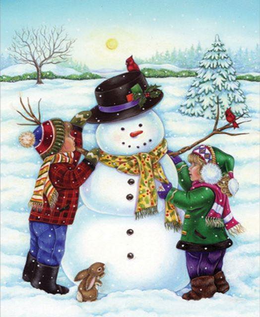 Solve Snowman jigsaw puzzle online with 42 pieces