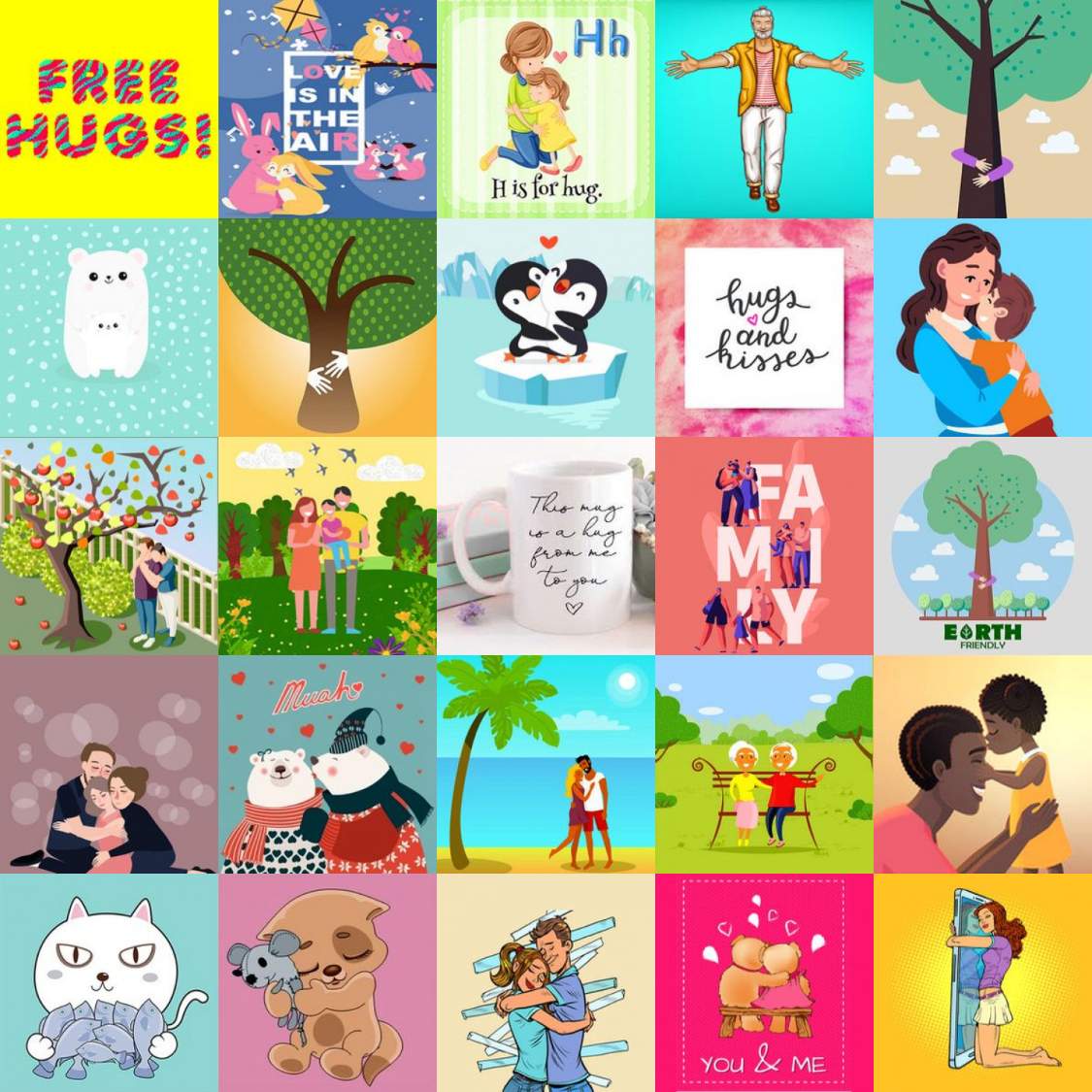 Solve Free Hugs jigsaw puzzle online with 49 pieces