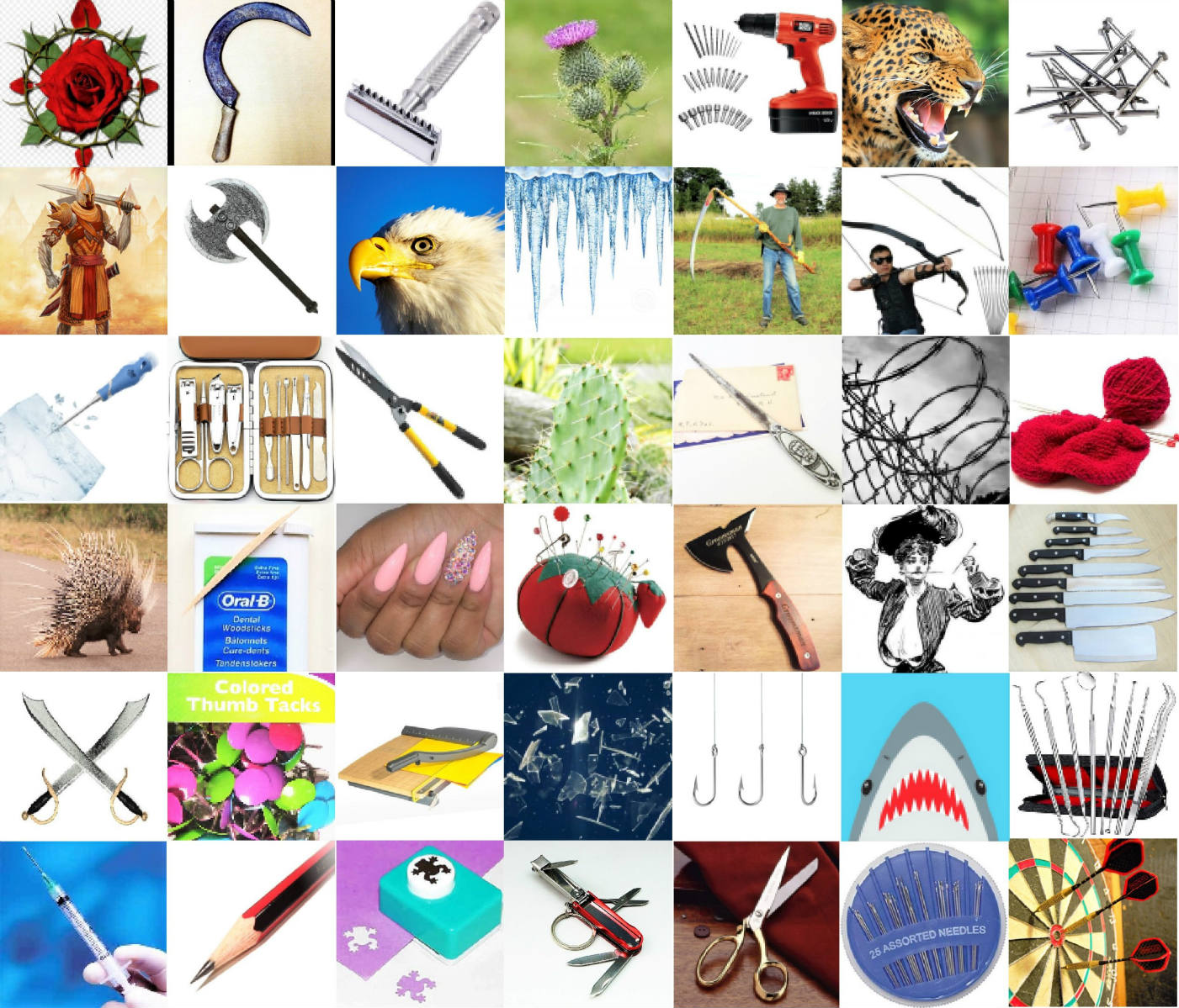 Solve SHARP THINGS jigsaw puzzle online with 418 pieces