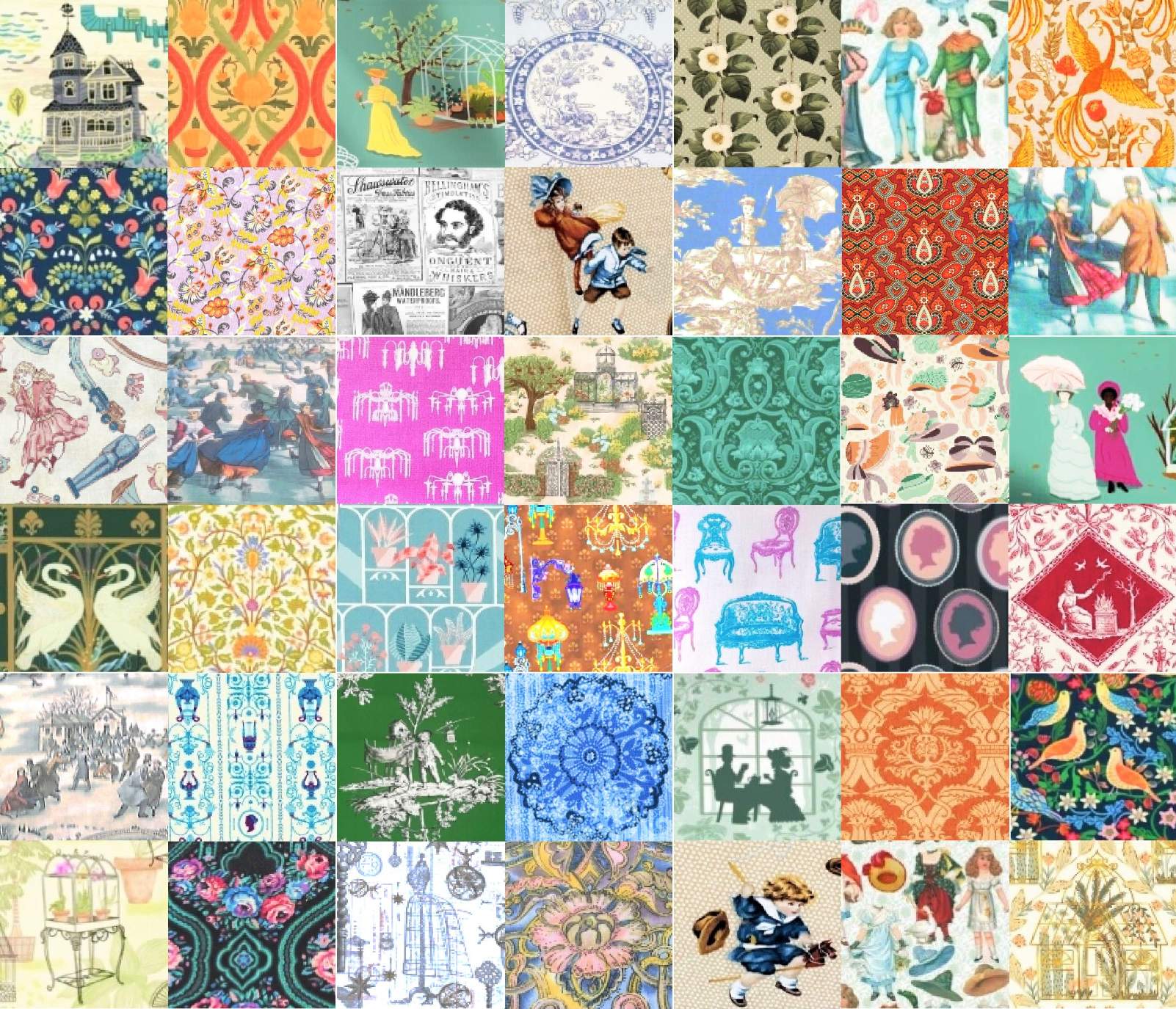Solve PATCHWORK VICTORIAN-INSPIRED jigsaw puzzle online with 143 pieces