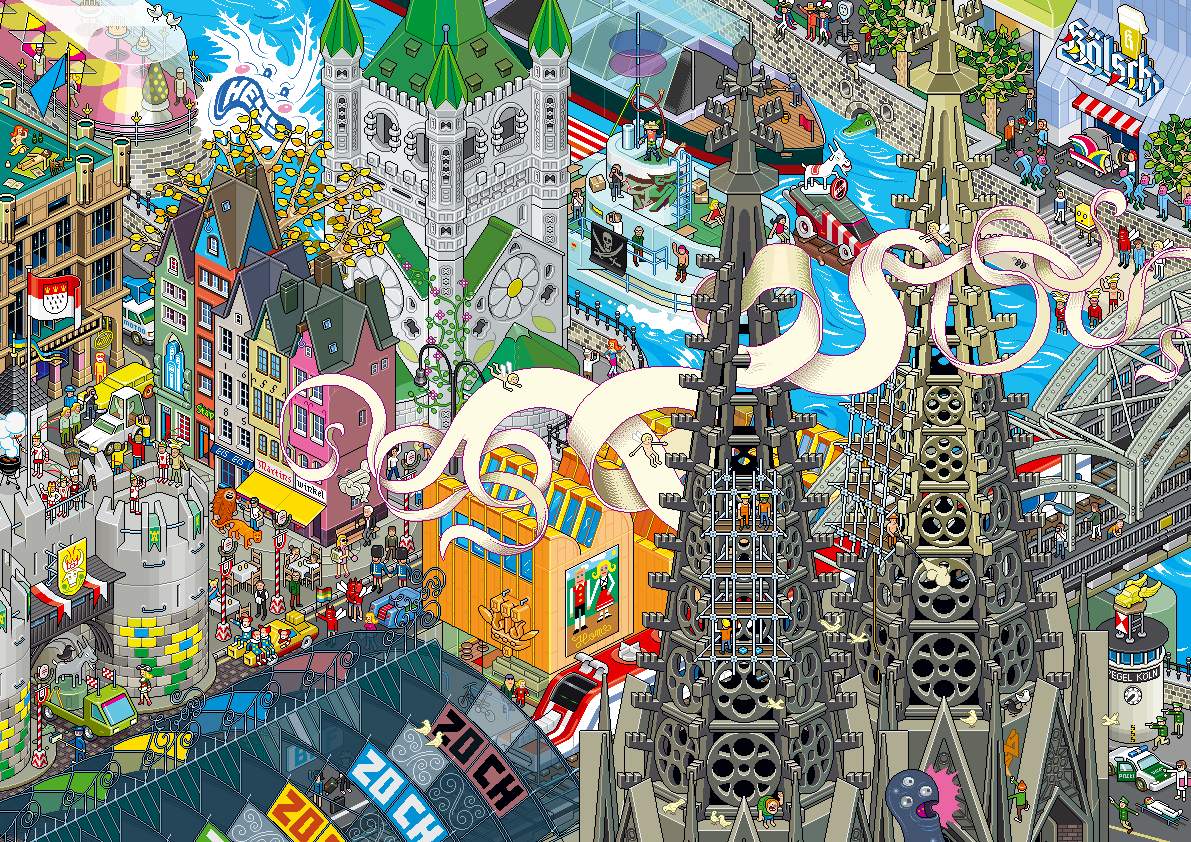 Solve By the River Cityscape jigsaw puzzle online with 280 pieces