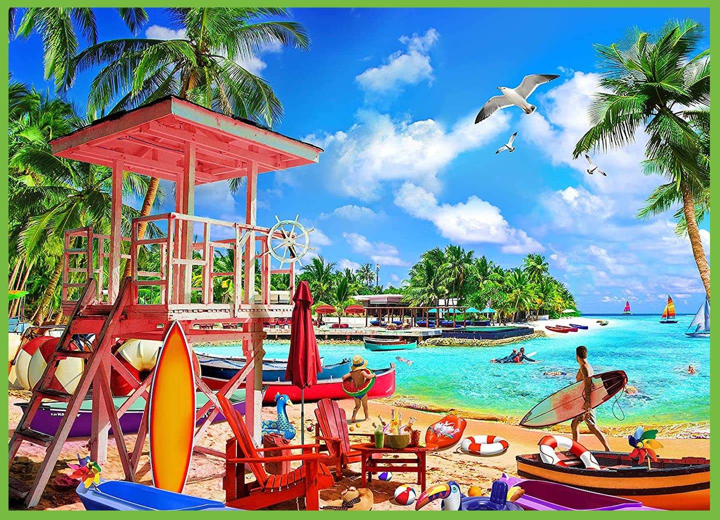 Solve Beach Time jigsaw puzzle online with 280 pieces