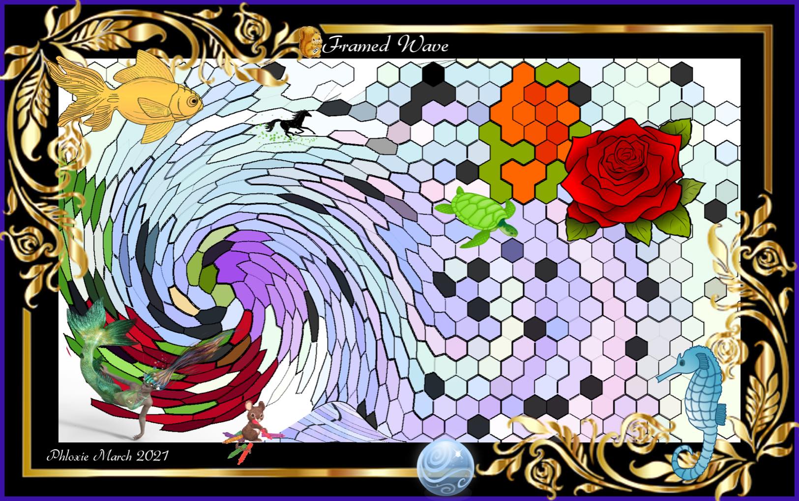 Solve Framed Wave jigsaw puzzle online with 104 pieces