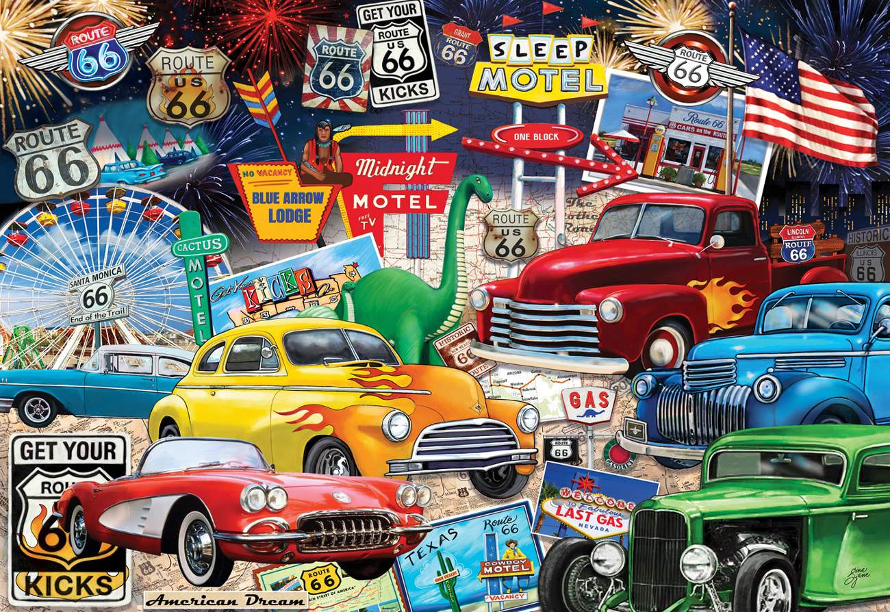 Solve Route 66 jigsaw puzzle online with 117 pieces