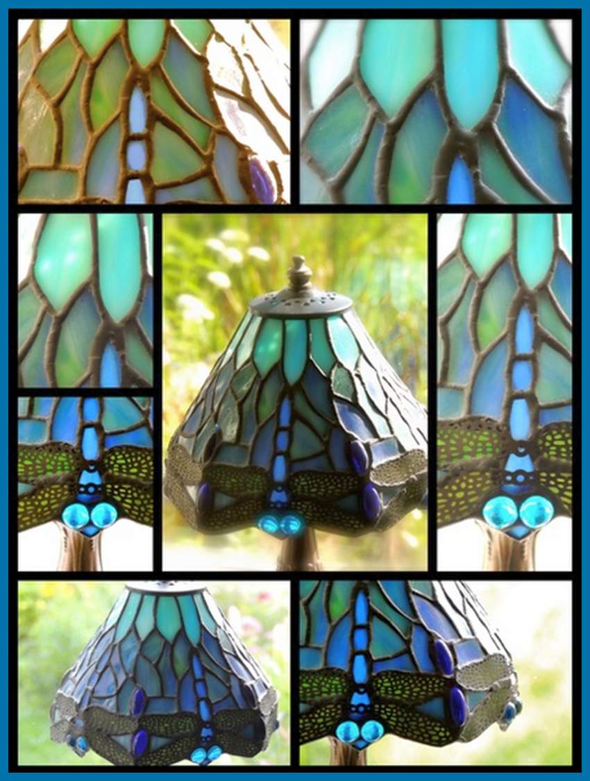 Solve Dining Needle Tiffany lamp shade jigsaw puzzle online with 48 pieces