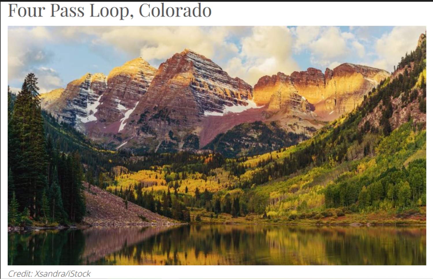 Solve COLORADO-FOUR-PASS-LOOP jigsaw puzzle online with 40 pieces