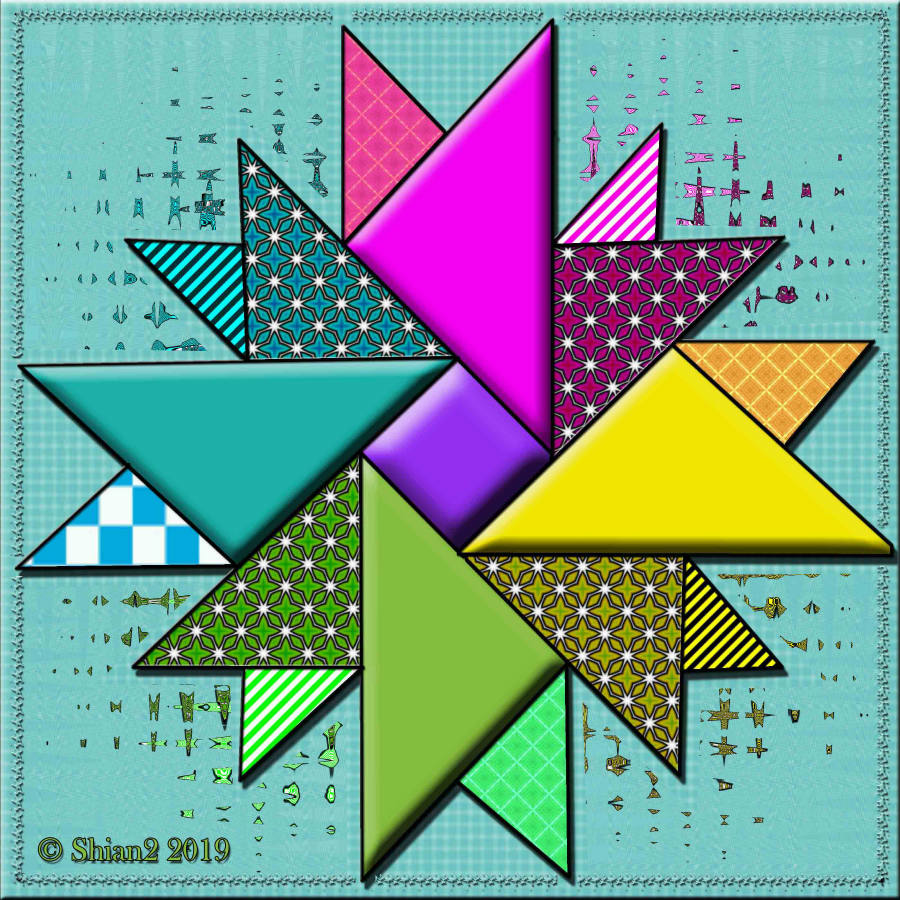Solve Lots of Triangles jigsaw puzzle online with 64 pieces