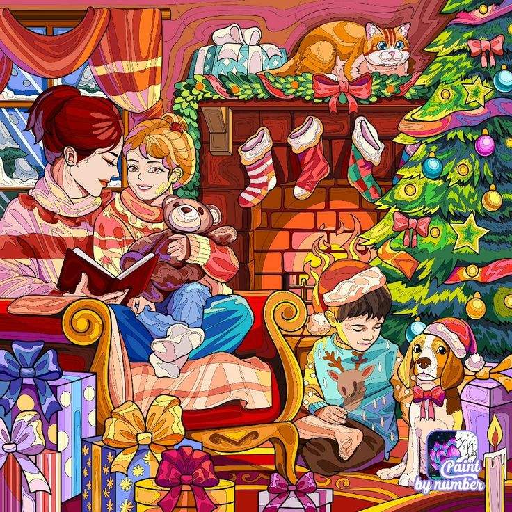Solve Christmas Eve jigsaw puzzle online with 81 pieces