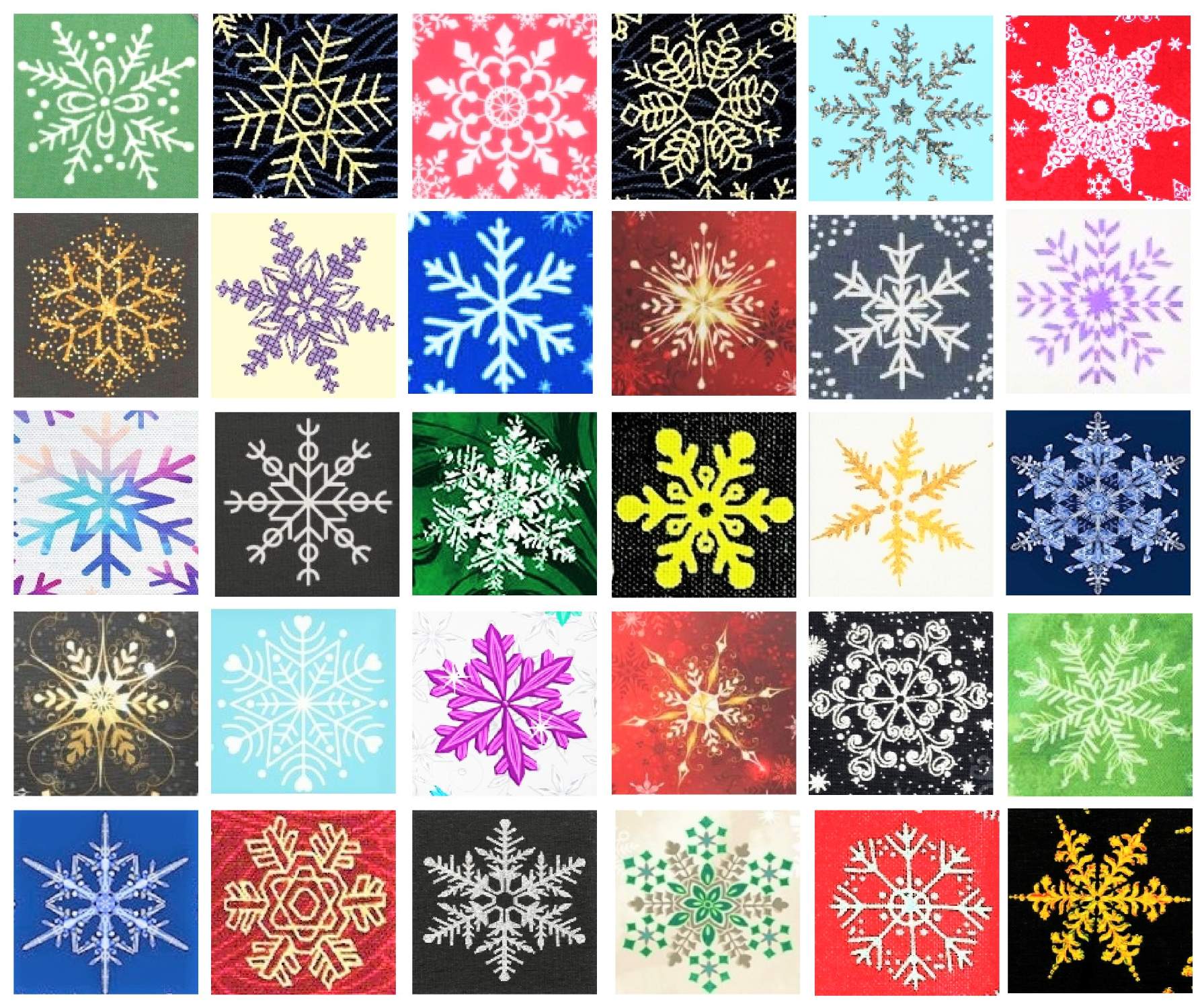 Solve PATCHWORK SNOWFLAKES 3 jigsaw puzzle online with 378 pieces