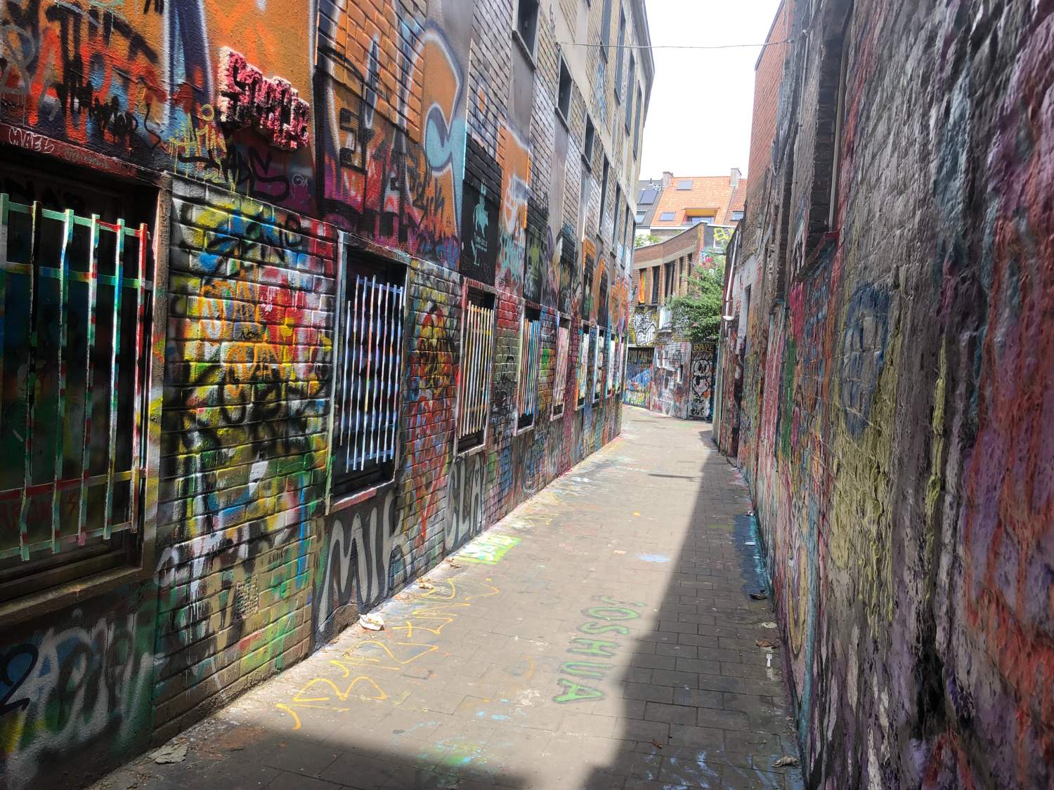 Solve Ghent Graffiti Street jigsaw puzzle online with 99 pieces