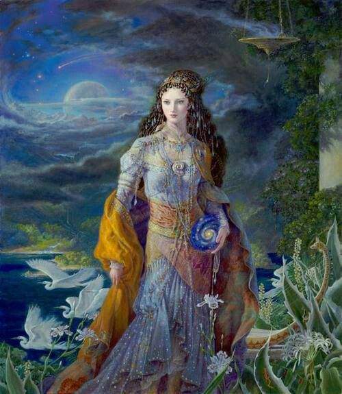 Solve Bird Goddess jigsaw puzzle online with 42 pieces