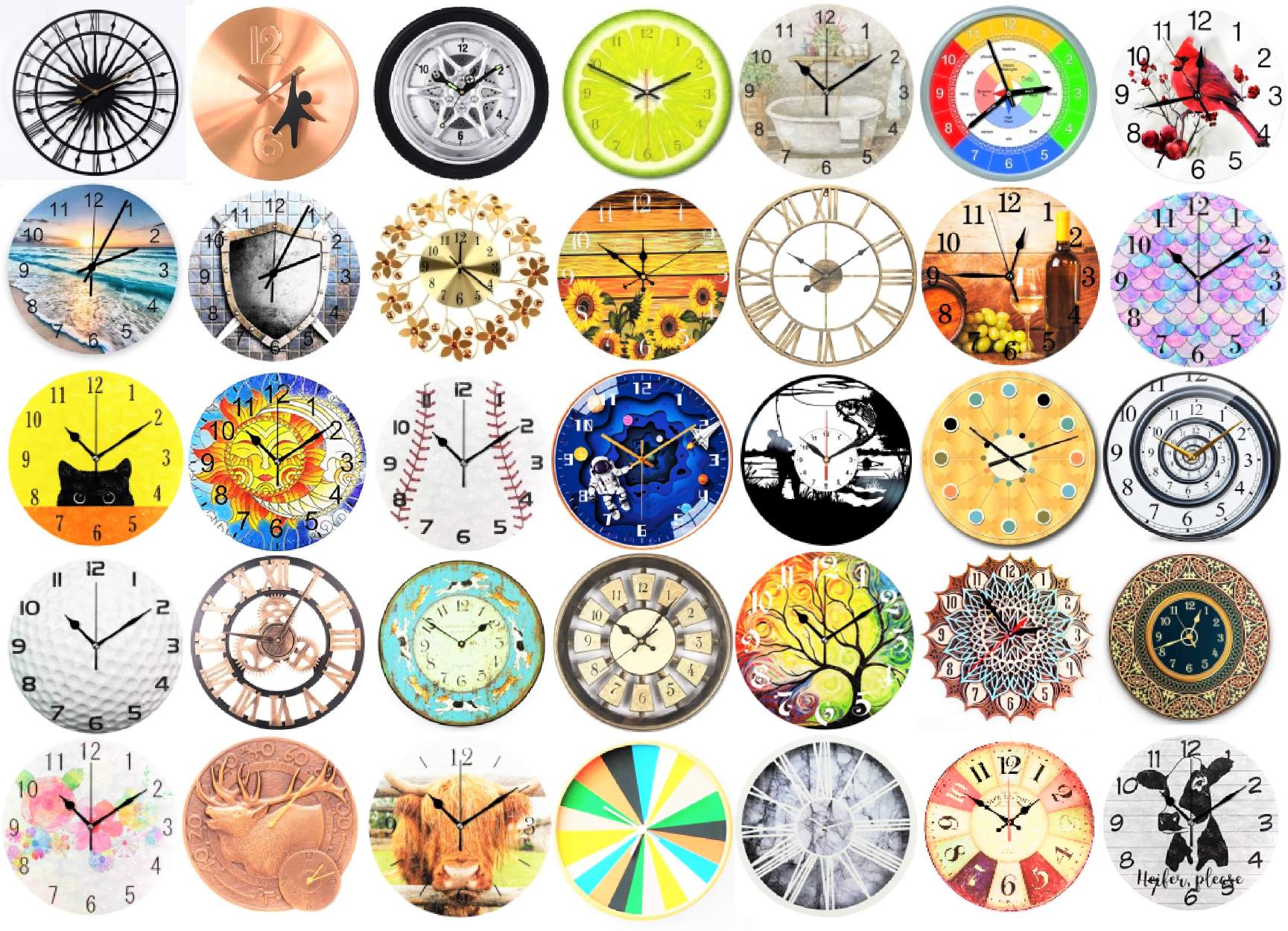 Solve ROUND CLOCKS 4 jigsaw puzzle online with 140 pieces