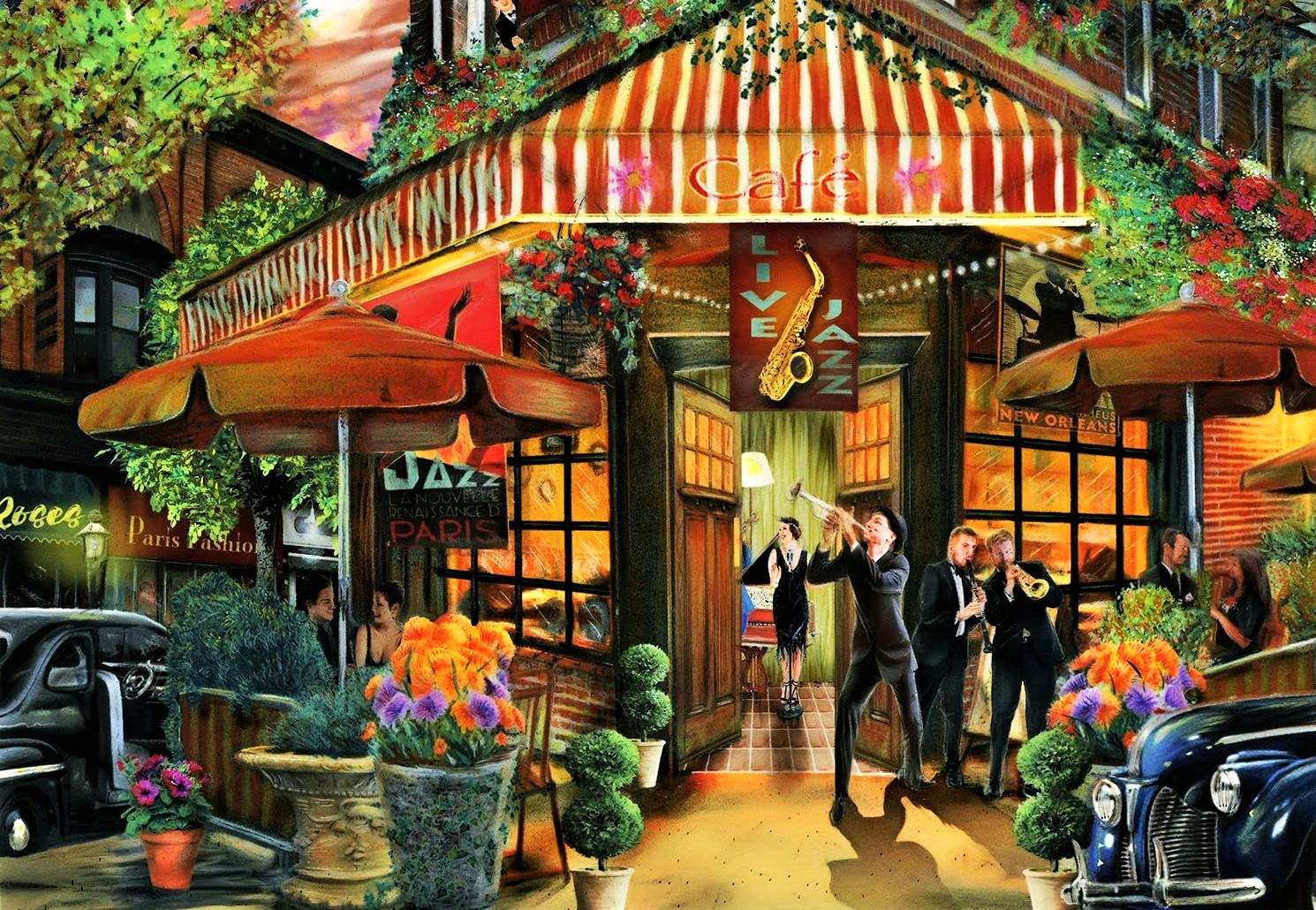 Solve The Jazz Café jigsaw puzzle online with 117 pieces