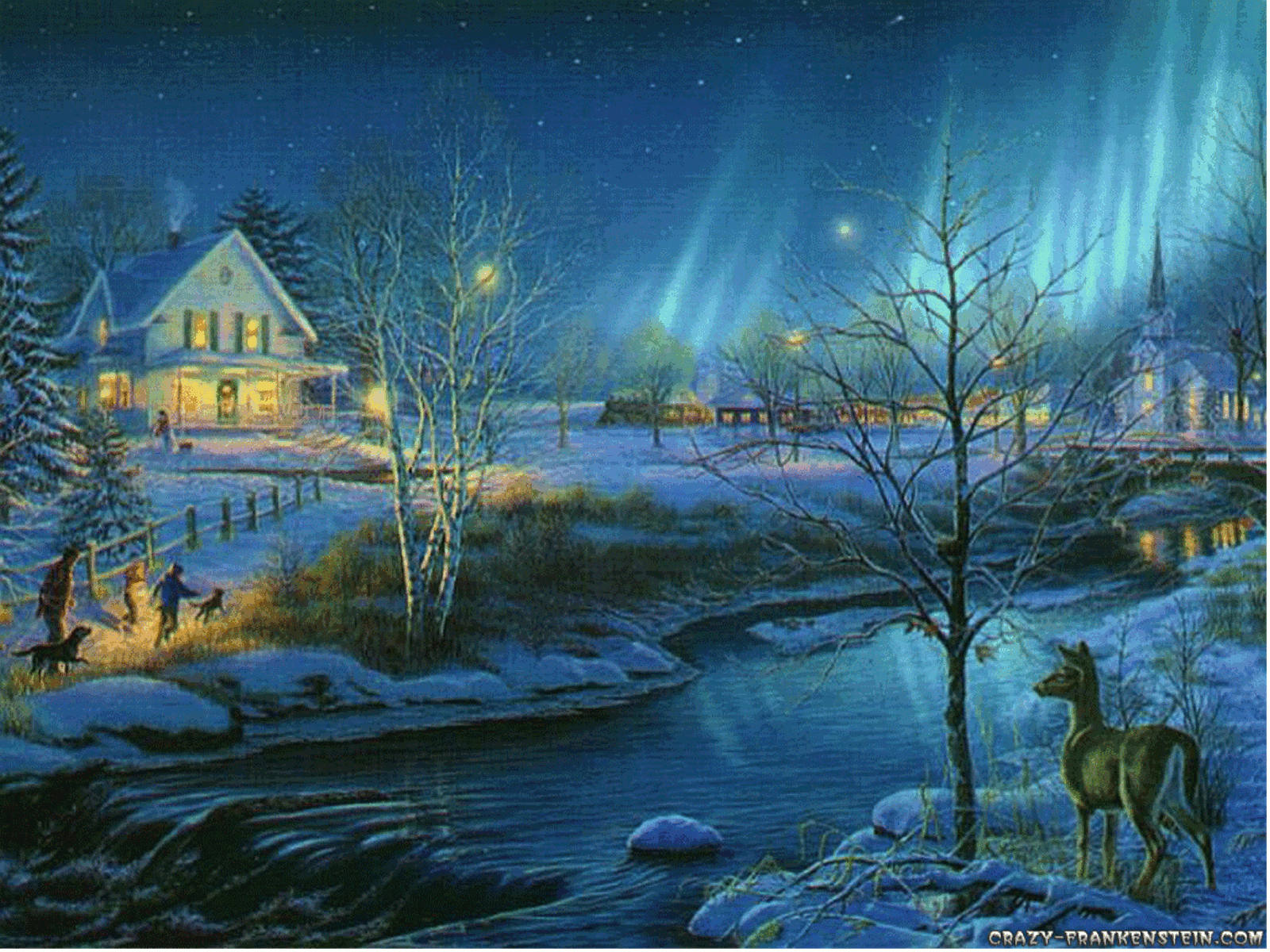 Solve Christmas Scene jigsaw puzzle online with 540 pieces