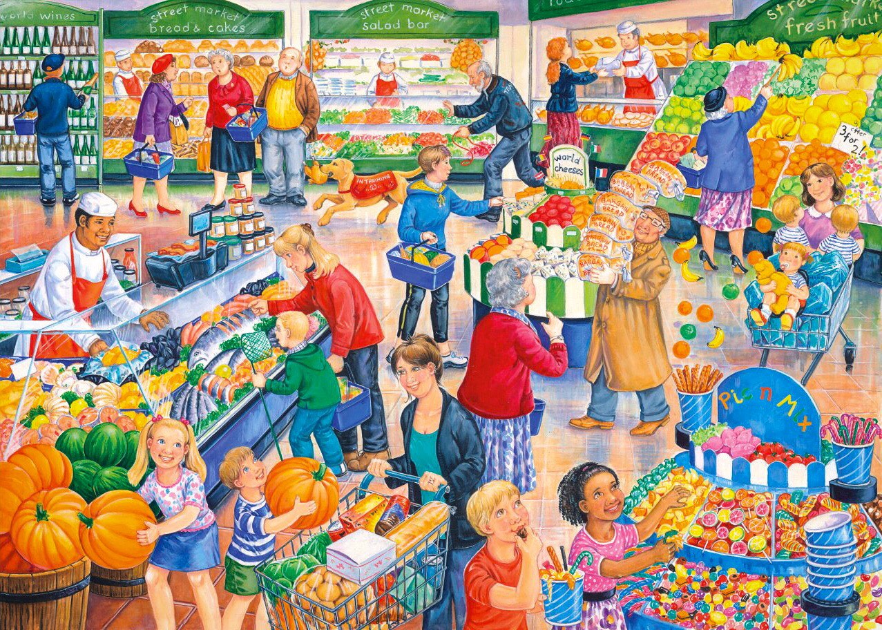 Solve Supermarket Dash jigsaw puzzle online with 150 pieces