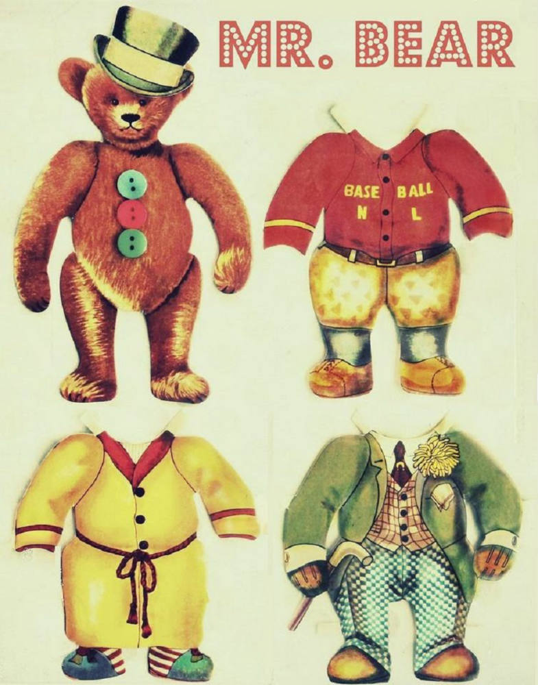 Solve Paper Doll ~ Mr Bear jigsaw puzzle online with 80 pieces