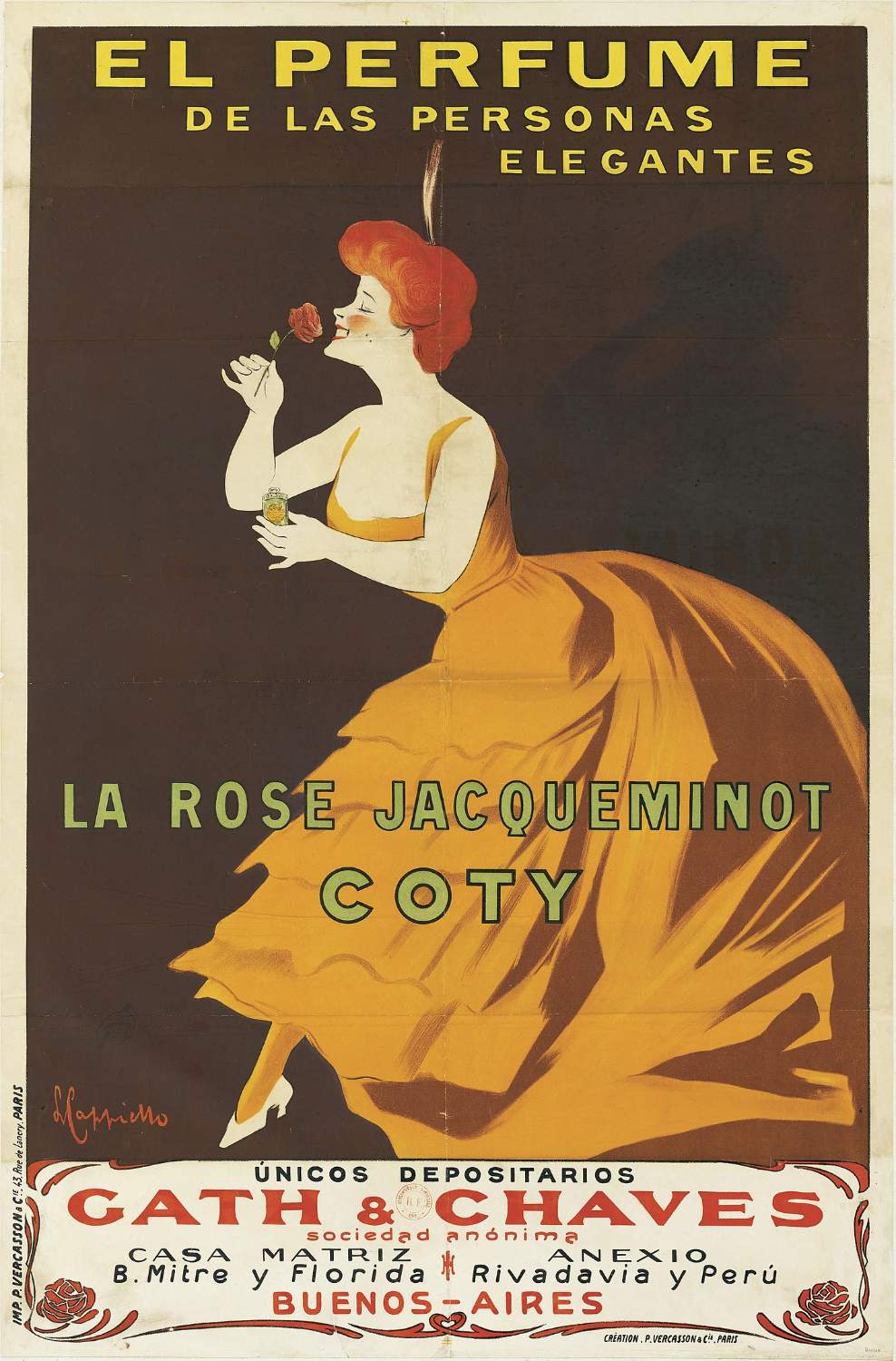 Solve La Rose Jacqueminot, Coty, (perfume ad, 1904) - La Rose ...