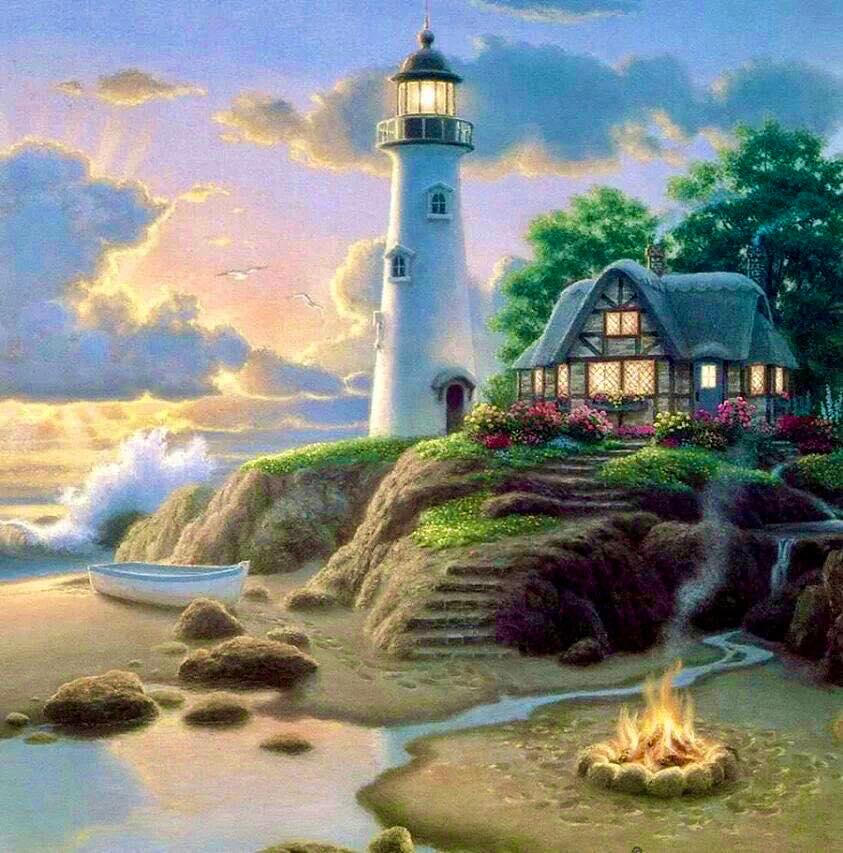Solve Lighthouse jigsaw puzzle online with 81 pieces