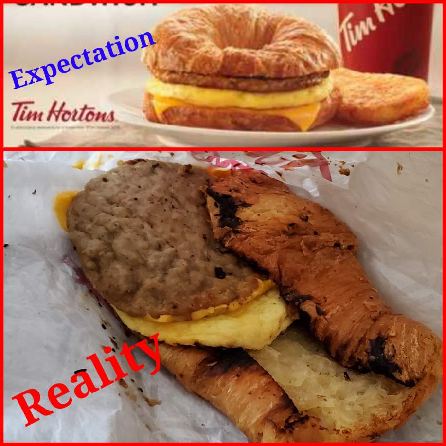 Solve Ordered a croissant breakfast sandwich; Thanks Tim Hortons ...