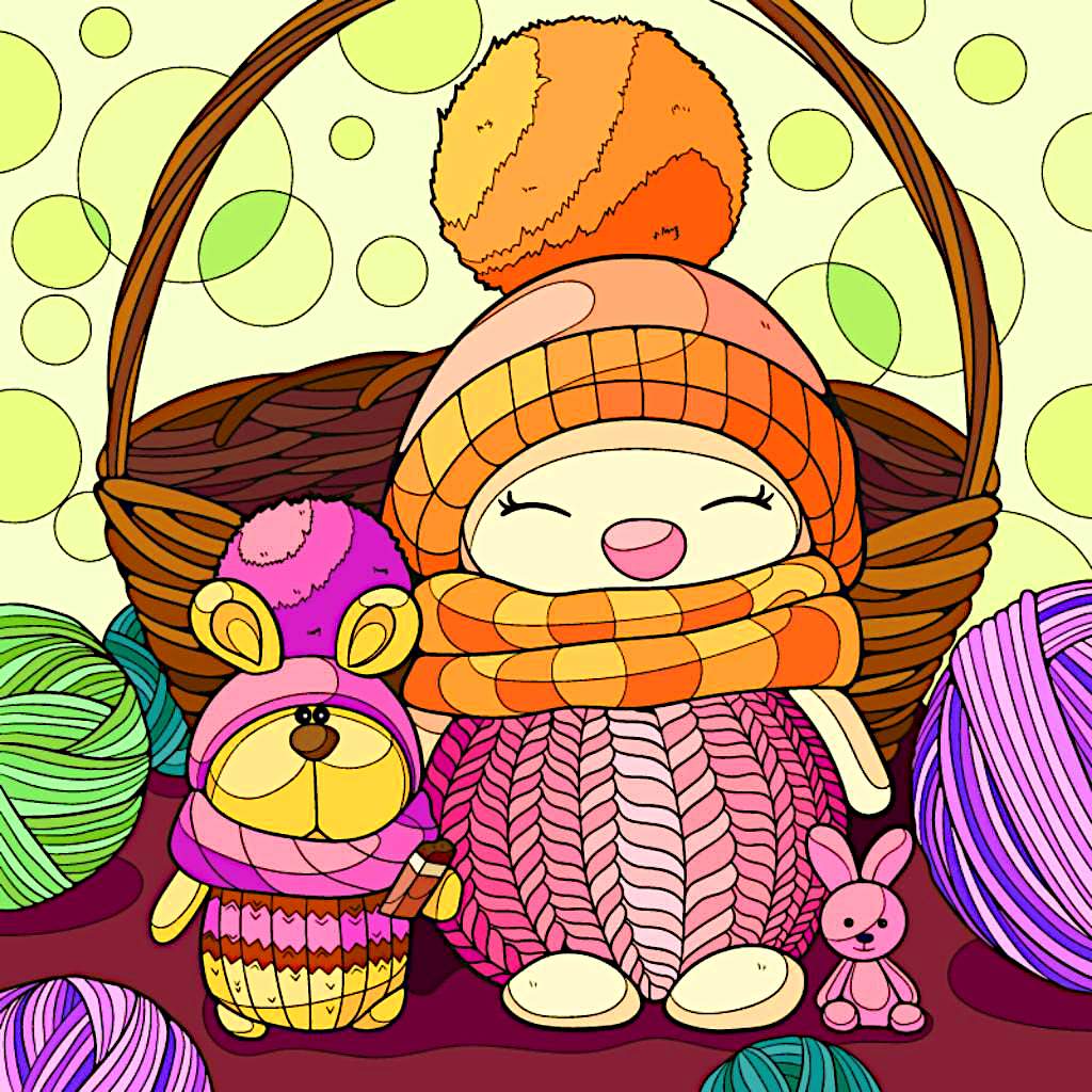 Solve Knitted Buddies jigsaw puzzle online with 64 pieces
