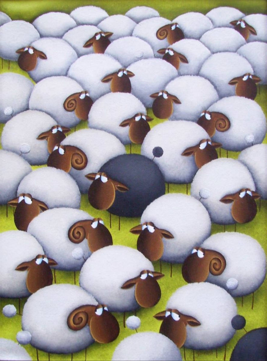 Solve A Whole Bunch of Sheep jigsaw puzzle online with 300 pieces