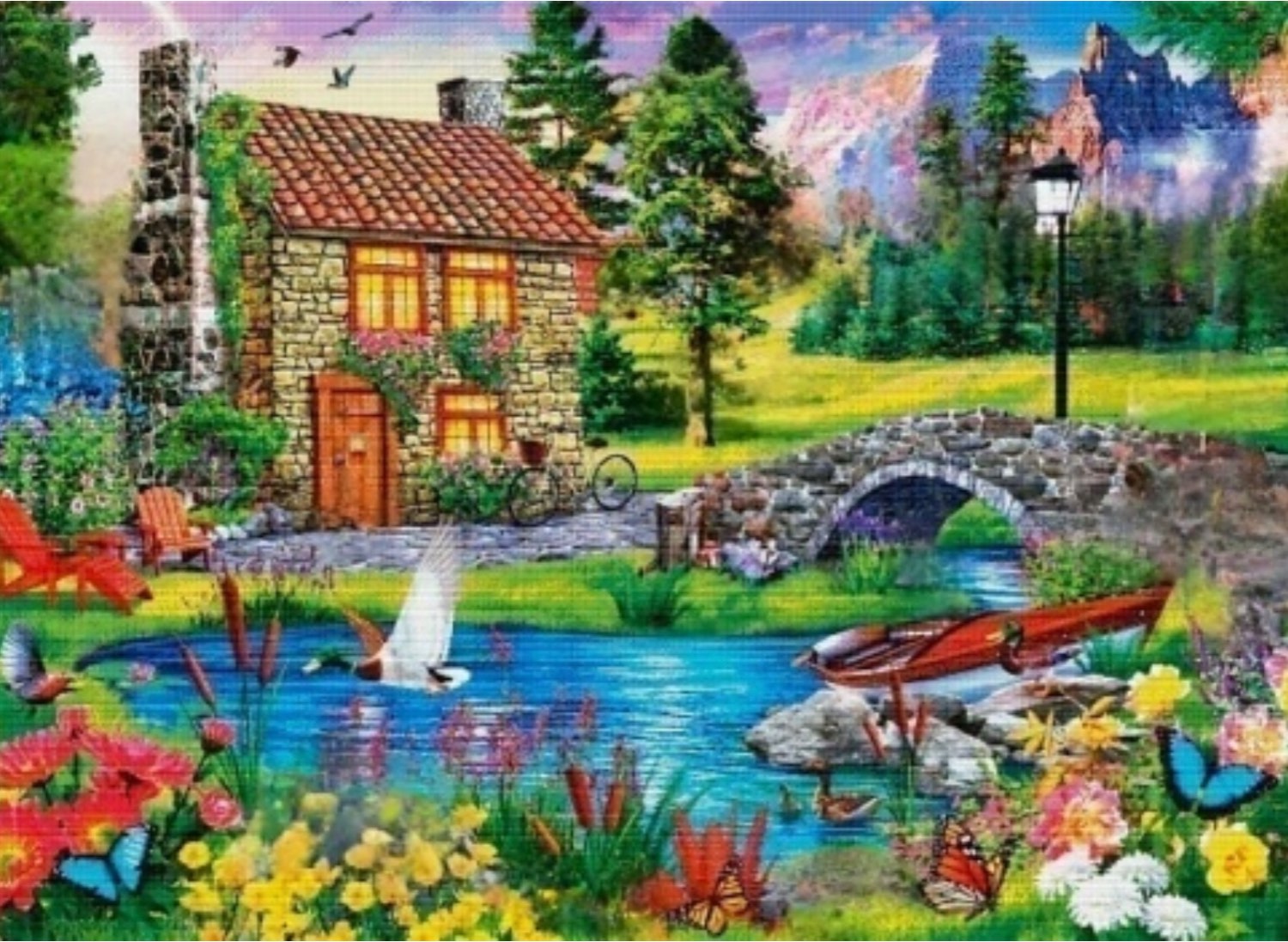 Solve 🦆🦩🌼 jigsaw puzzle online with 88 pieces