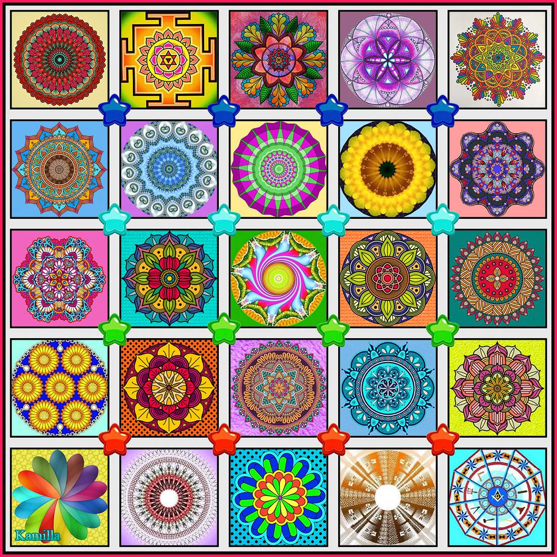 Solve Mandalas jigsaw puzzle online with 100 pieces