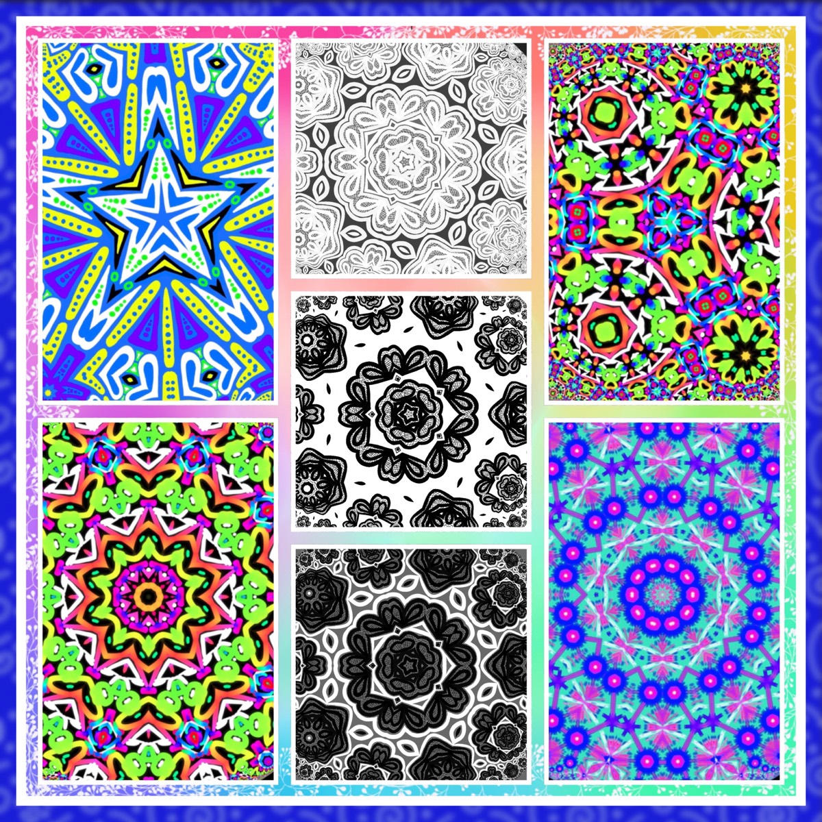 Solve Mono middles kaleidos jigsaw puzzle online with 256 pieces