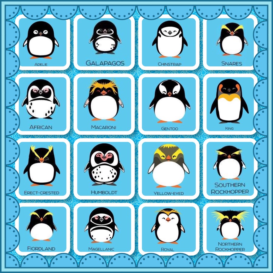 Solve Know your penguins ... jigsaw puzzle online with 36 pieces