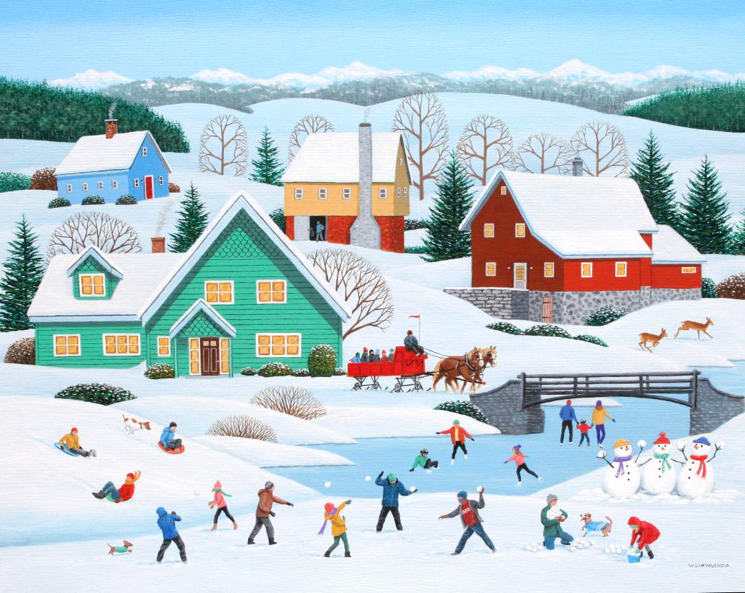 Solve Snowball Fight #4 jigsaw puzzle online with 80 pieces