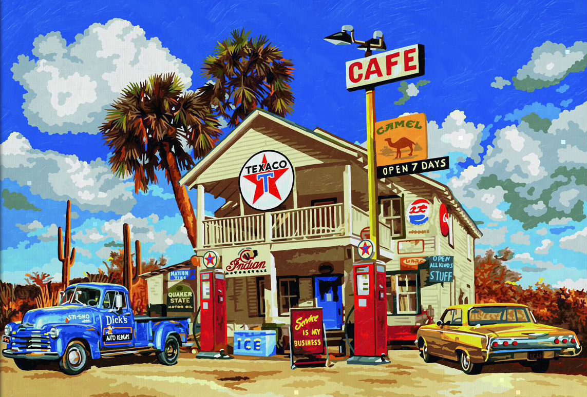 Solve Old gas station jigsaw puzzle online with 117 pieces