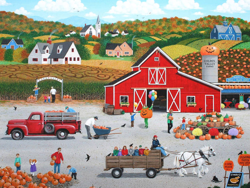 Solve Autumn Harvest jigsaw puzzle online with 130 pieces