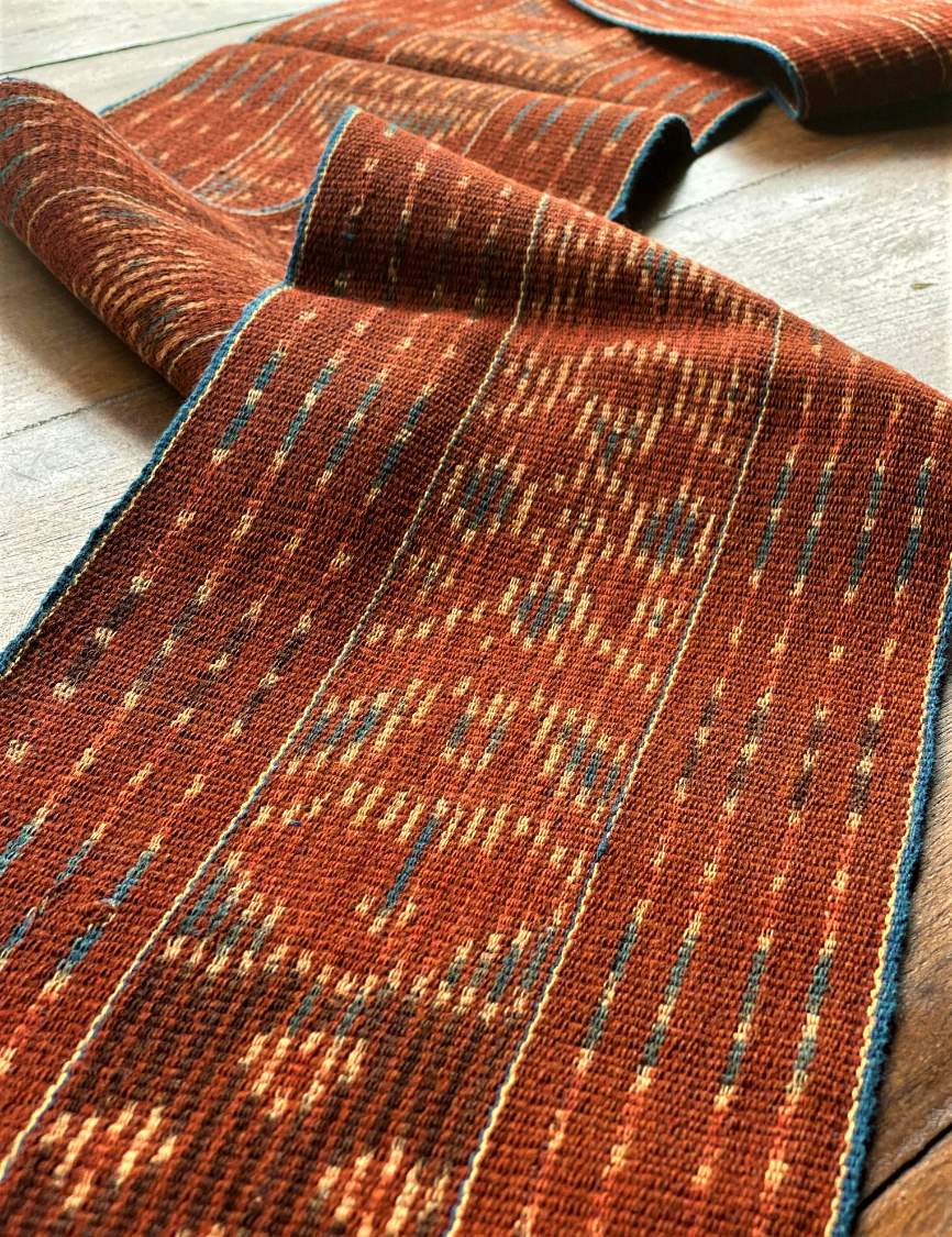 Solve IKAT WEAVING - Warp ikat, single panel twisted fringe, commercial ...