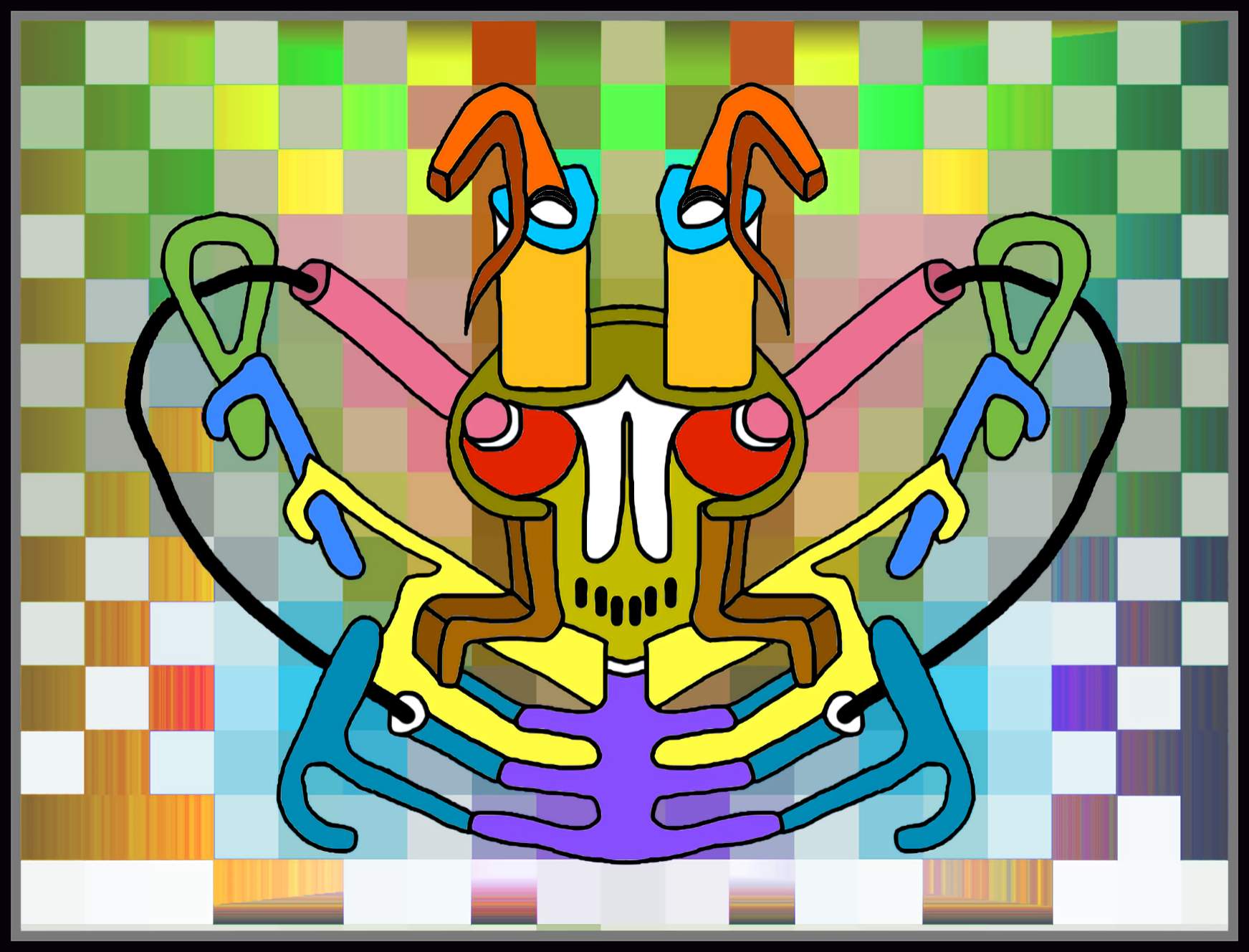 Solve alien insect jigsaw puzzle online with 300 pieces