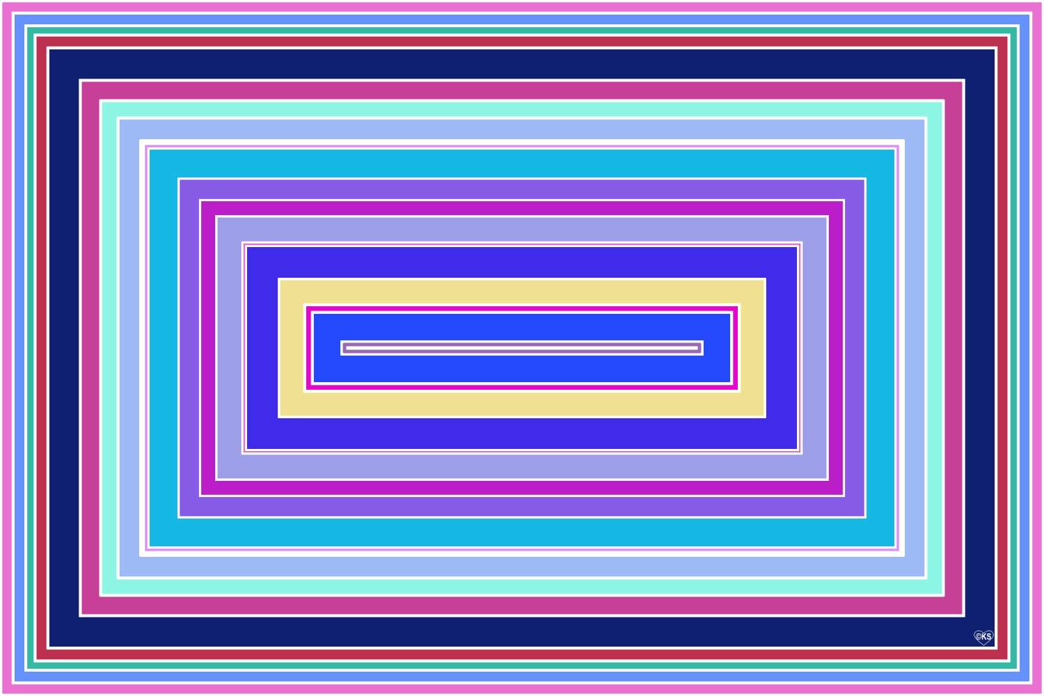 Solve Concentric Rectangles!! ~ M jigsaw puzzle online with 96 pieces