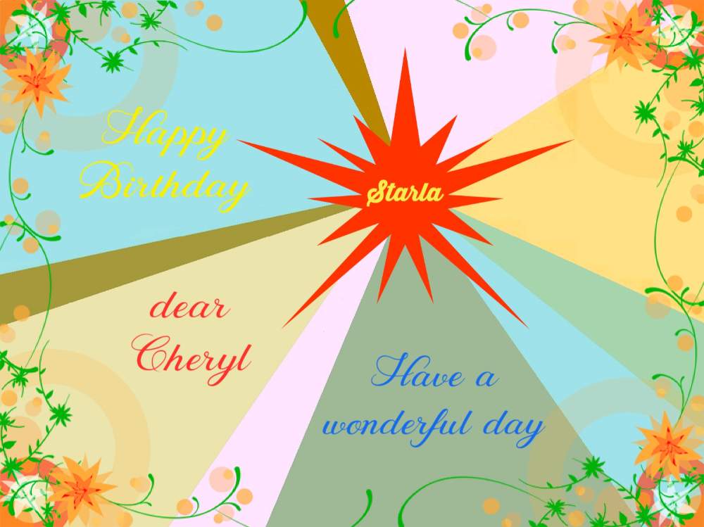 Jigsaw Puzzle | Happy Birthday dear Cheryl (Starla) | 12 pieces | Jigidi