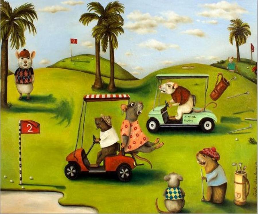 Solve Partie de golf jigsaw puzzle online with 180 pieces