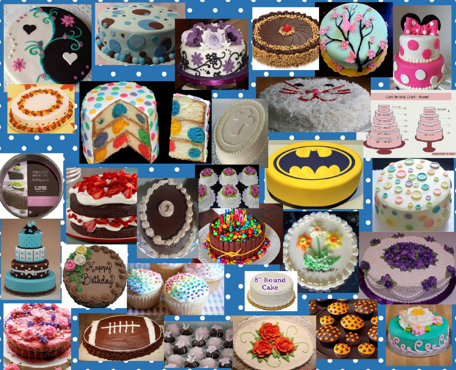 Solve Theme: Cakes, Round and Oval jigsaw puzzle online with 180 pieces
