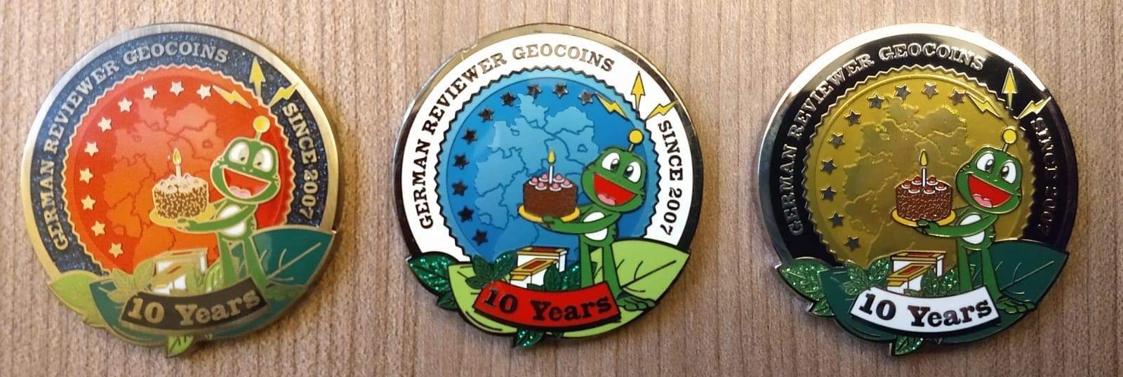 Solve 10 Years German Reviewers Geocoins - Front side jigsaw puzzle ...