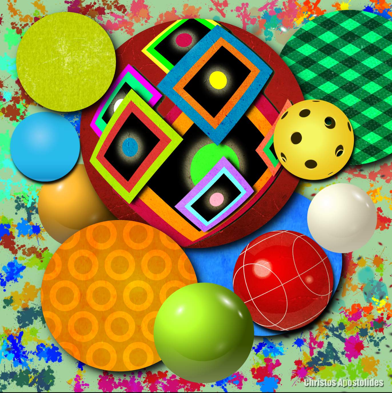 Solve Balls and Circles jigsaw puzzle online with 121 pieces