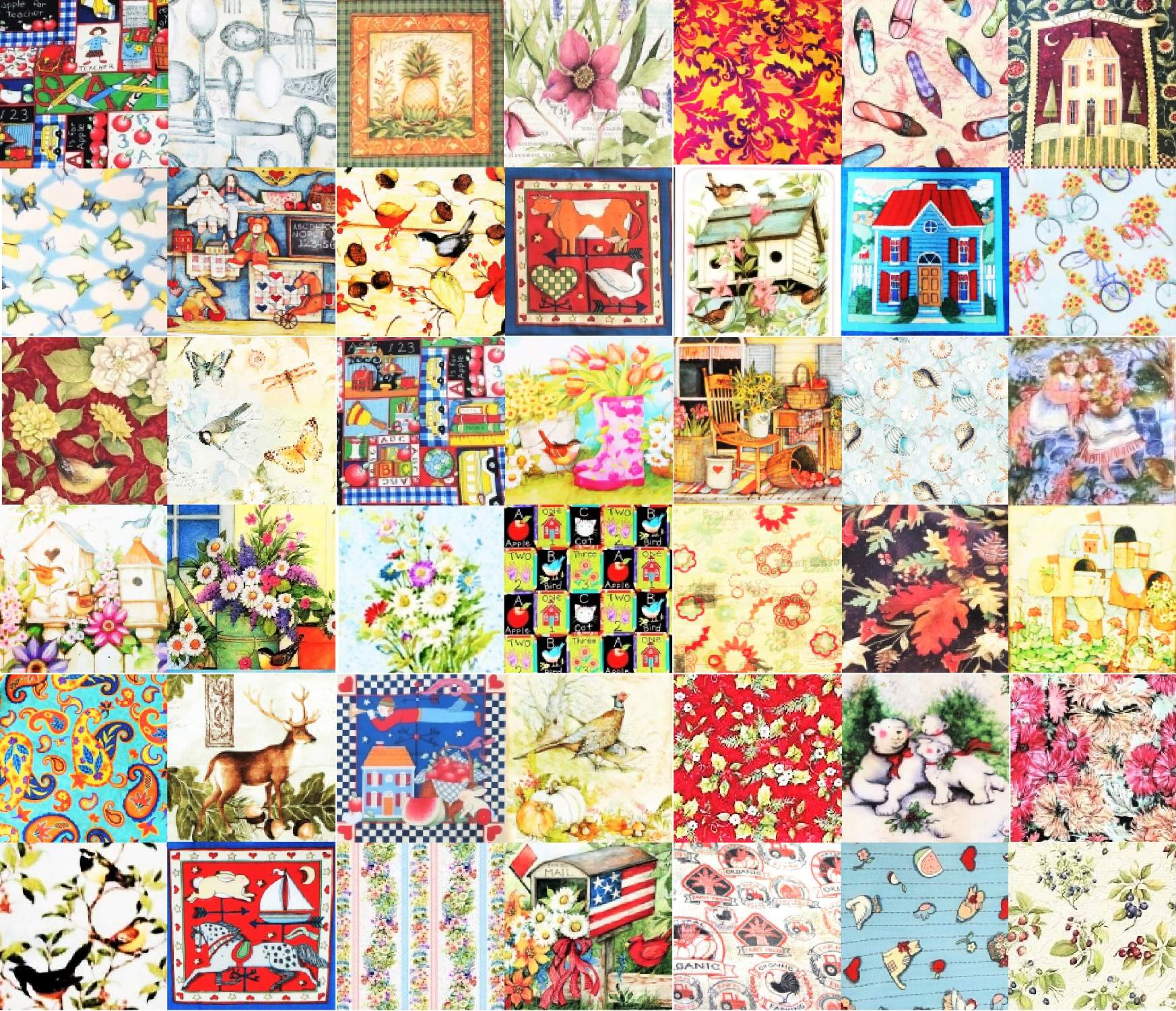 Solve PATCHWORK SUSAN WINGET 5 jigsaw puzzle online with 378 pieces