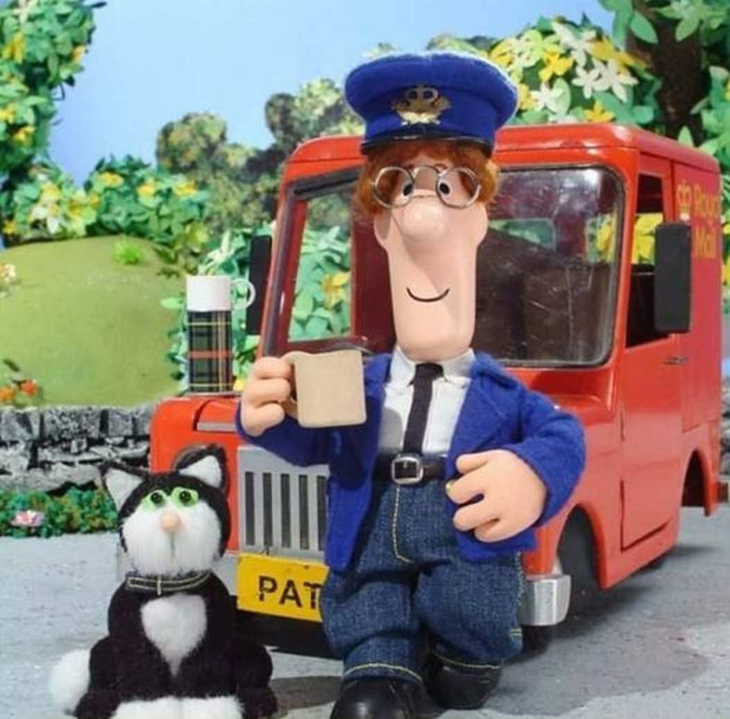 Solve Postman Pat stops for a tea break jigsaw puzzle online with 144 ...