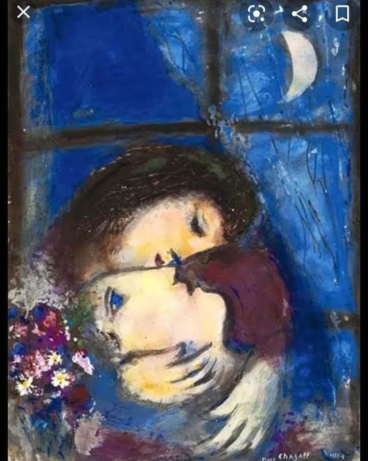 Solve Two faces in the window - Marc Chagall - 1955-1956 jigsaw puzzle ...
